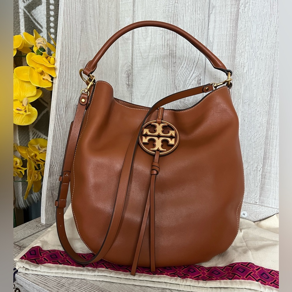 Tory Burch Miller Metal Logo Large Hobo Bag - Gem